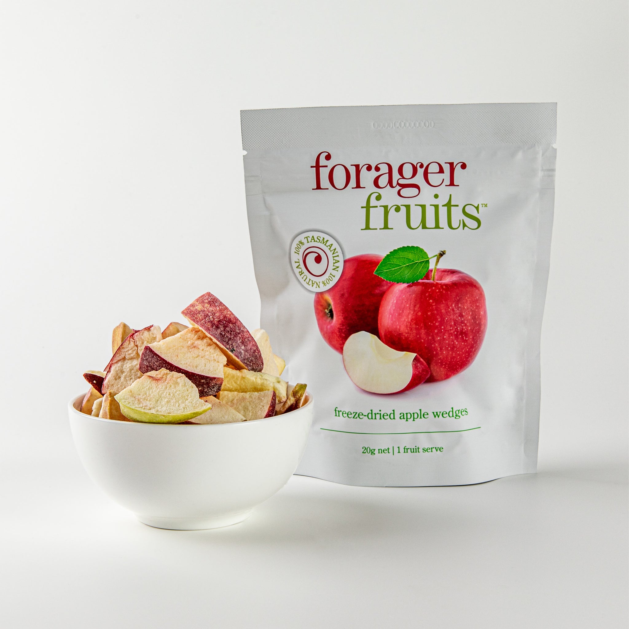 Freeze Dried Apple Wedges 100% Tasmanian – Forager Foods